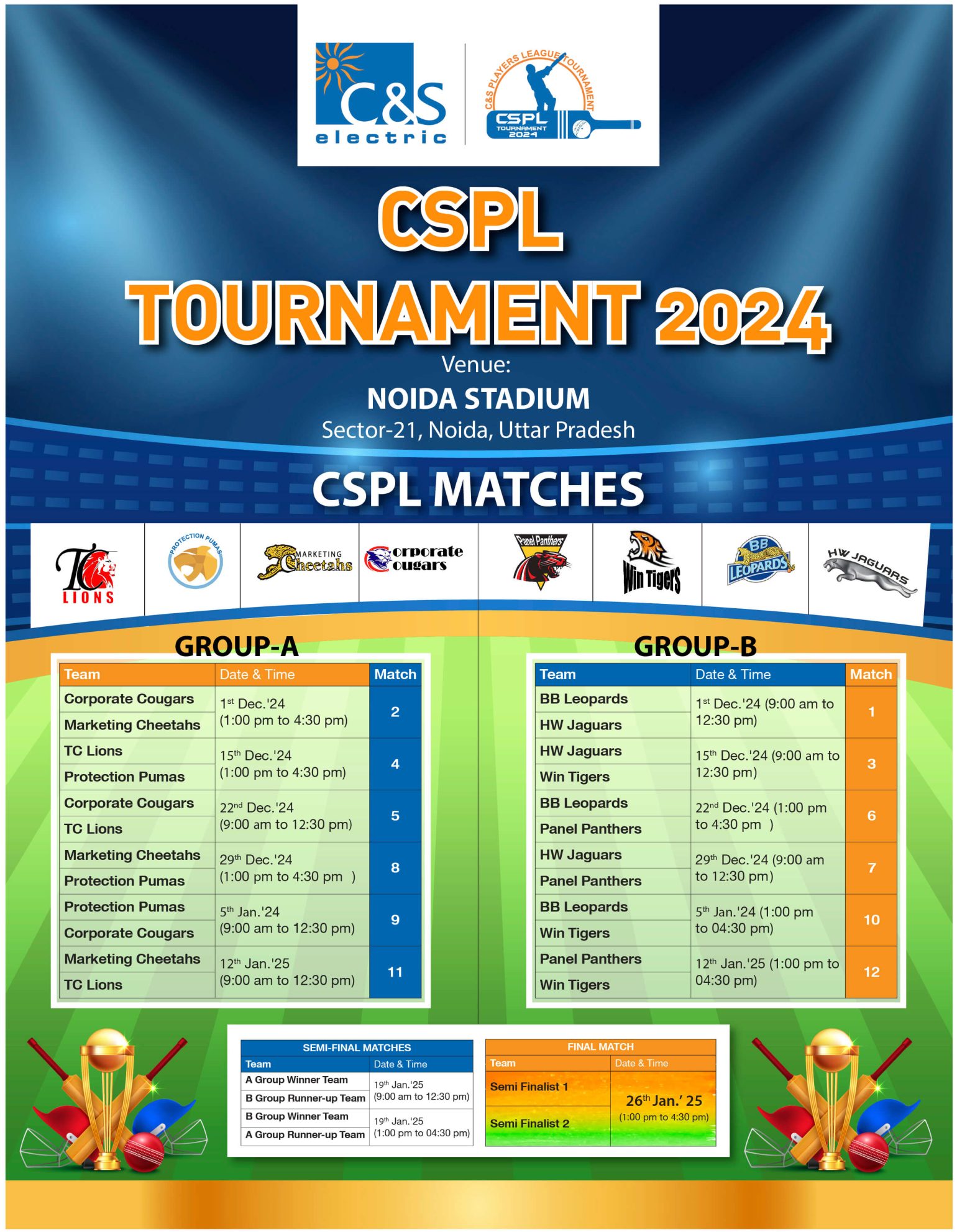 CSPL: The Ultimate Cricket Tournament at C&S Electric - C&S Electric Blog